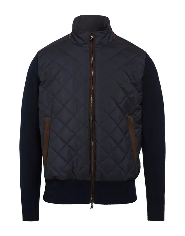 Paul & Shark Puffer Size Virgin Wool, Polyester, Goat Skin, Lambskin - Navy