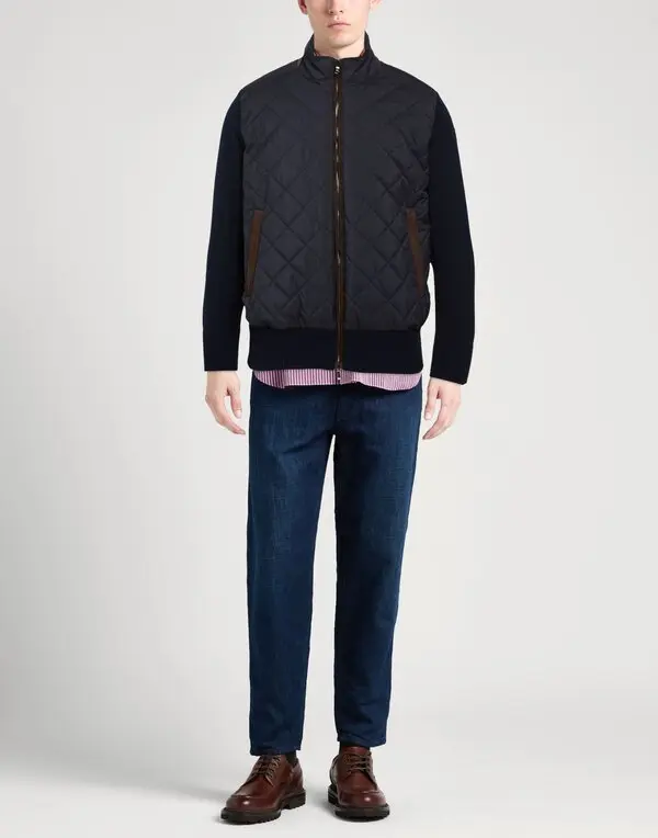 Paul & Shark Puffer Size Virgin Wool, Polyester, Goat Skin, Lambskin - Navy