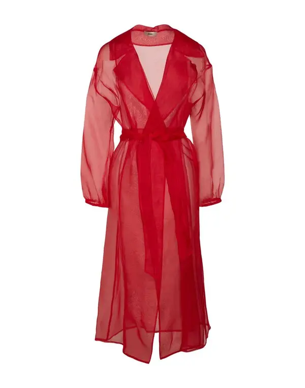 Herno Overcoat & Trench Coat Size Silk - Red