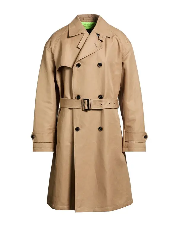Herno Overcoat & Trench Coat Camel Size Cotton, Linen