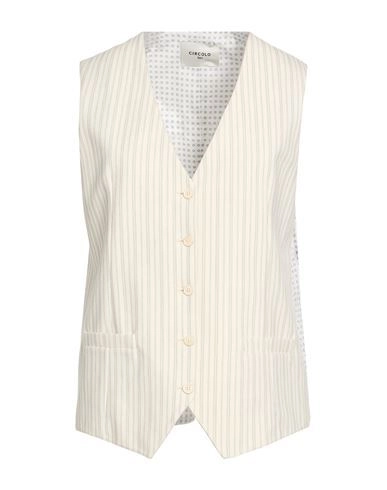 CIRCOLO 1901 Tailored Pinstriped Cotton Blend Vest - Ivory