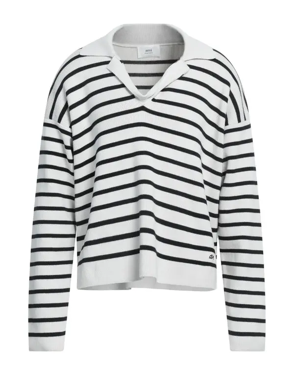 AMI Paris Sweater Light Size Organic Cotton, Merino Wool, Polyamide, Elastane