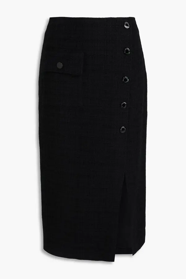 Sandro Tweed Midi Skirt