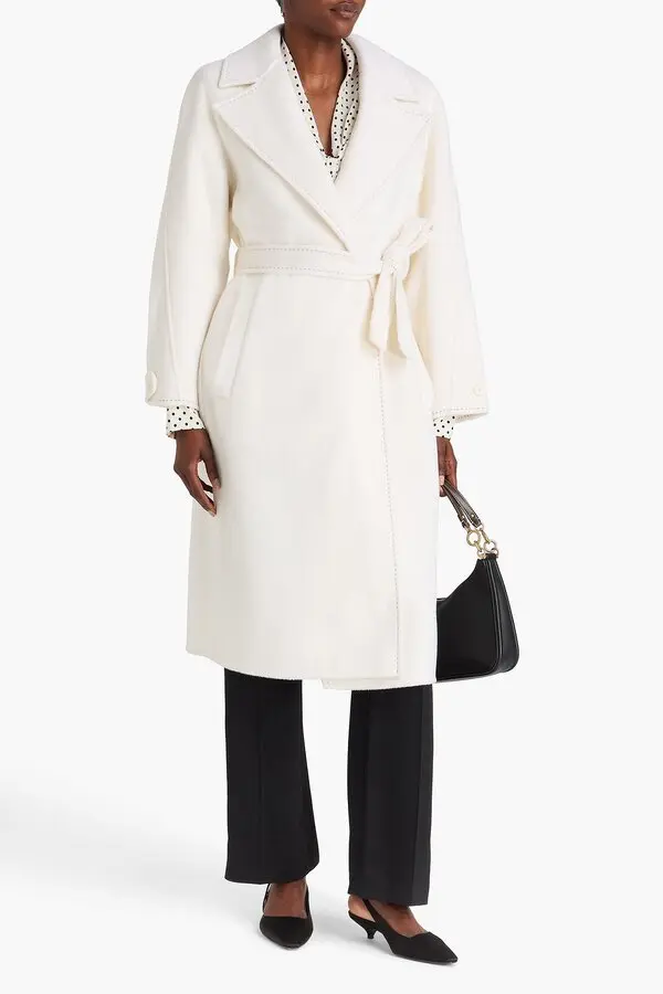 Maje Woolblend Felt Coat