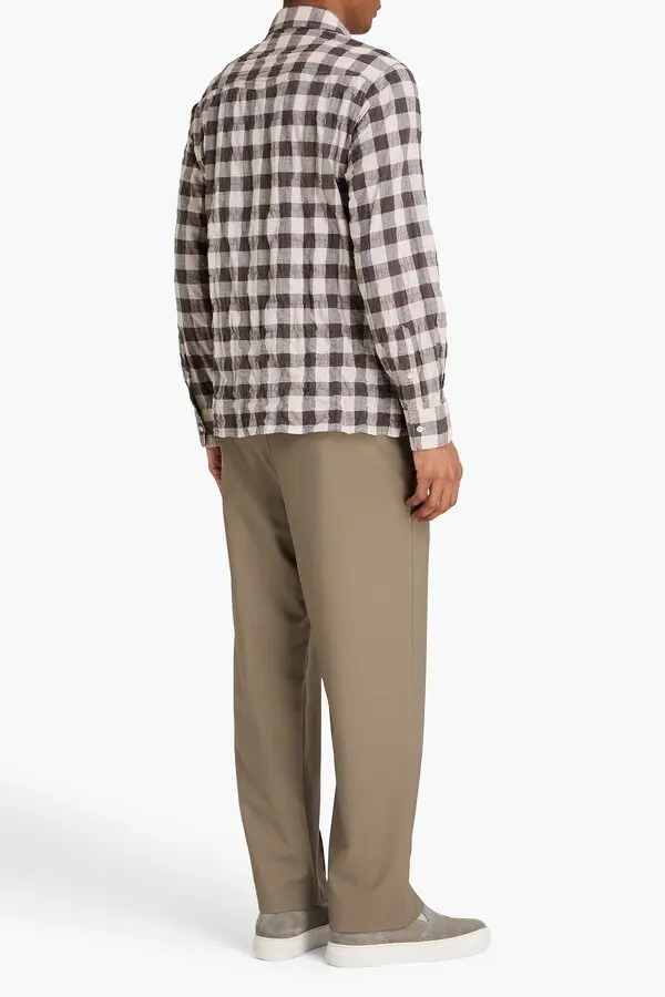 Officine Générale Alex Checked Cottonblend Shirt