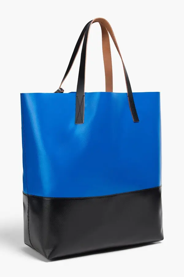 Marni Tribeca Leathertrimmed Coatedcanvas Tote