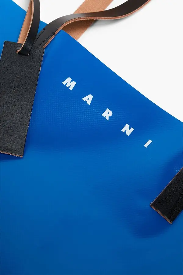 Marni Tribeca Leathertrimmed Coatedcanvas Tote