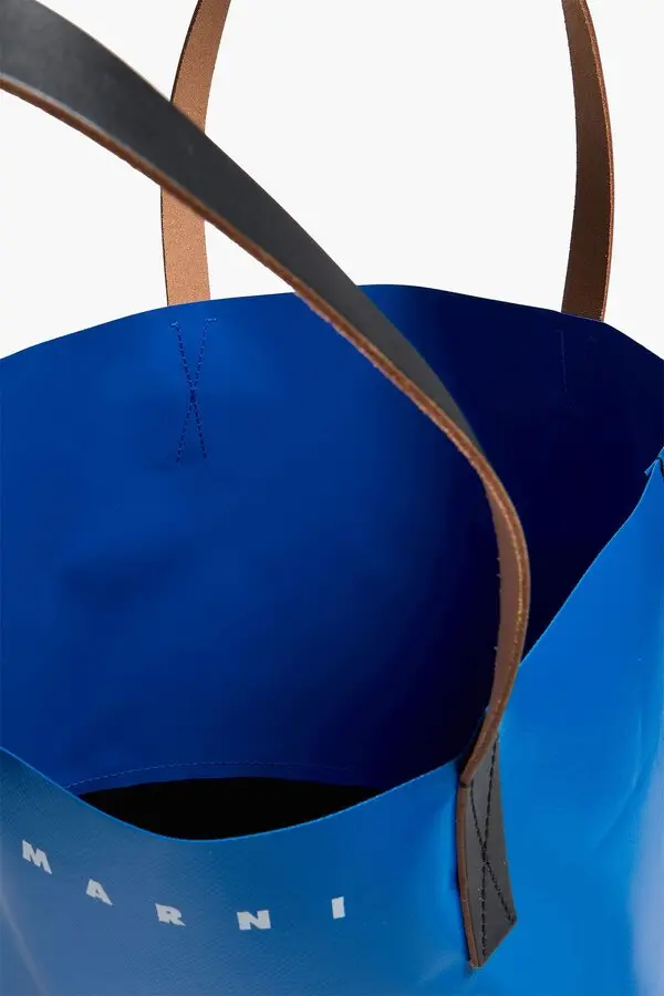 Marni Tribeca Leathertrimmed Coatedcanvas Tote
