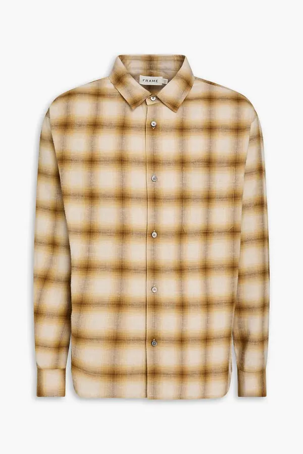 FRAME Checked Cotton And Woolblend Flannel Shirt