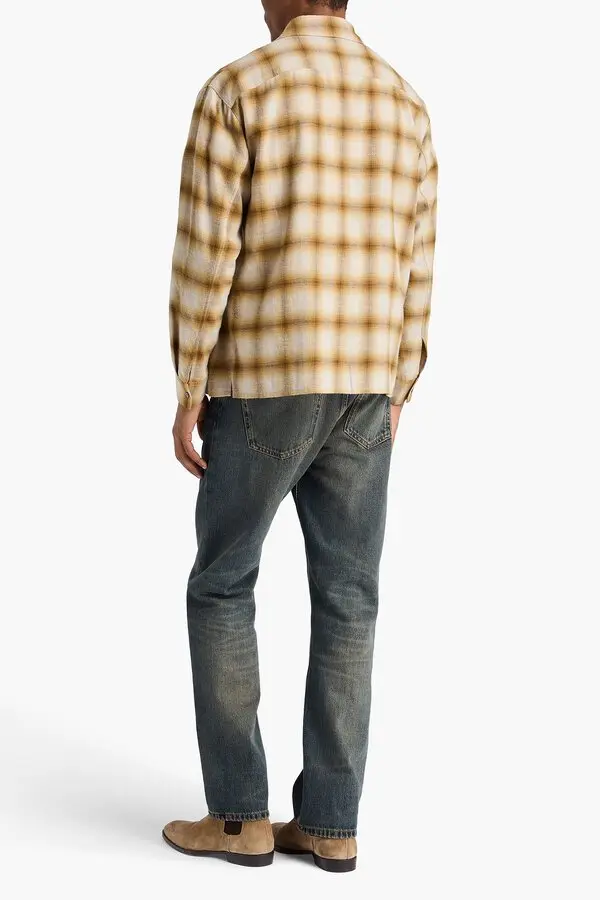 FRAME Checked Cotton And Woolblend Flannel Shirt