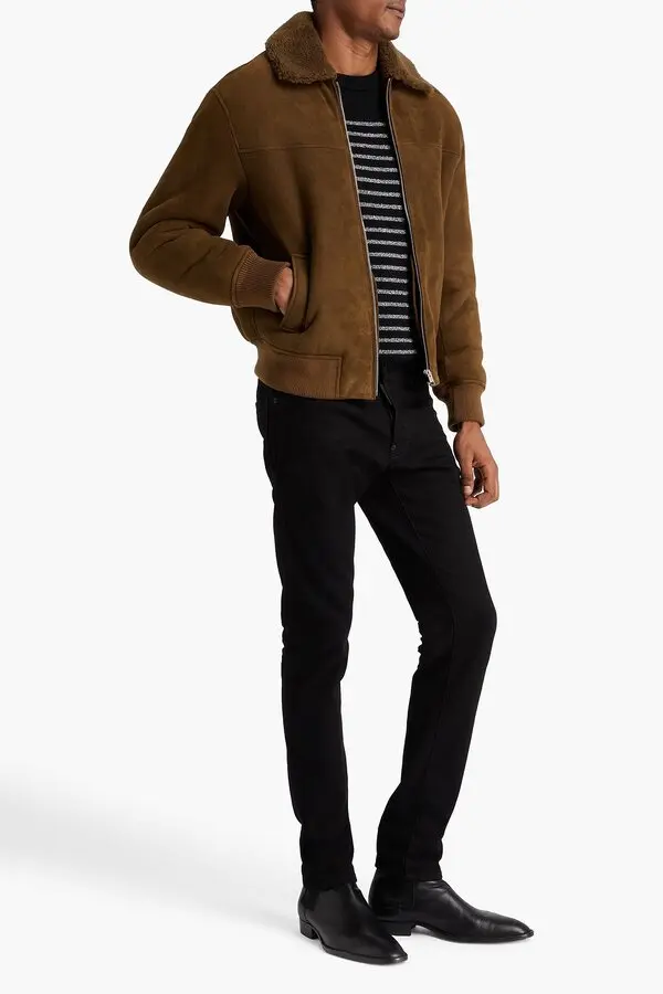 FRAME Shearling Bomber Jacket