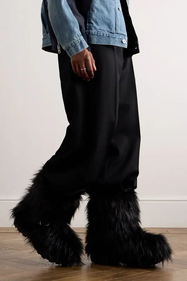 Sacai Plush Biker Boots