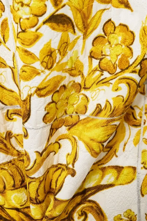 Dolce & Gabbana Maiolica Printed Silkblend Charmeuse Mini Dress