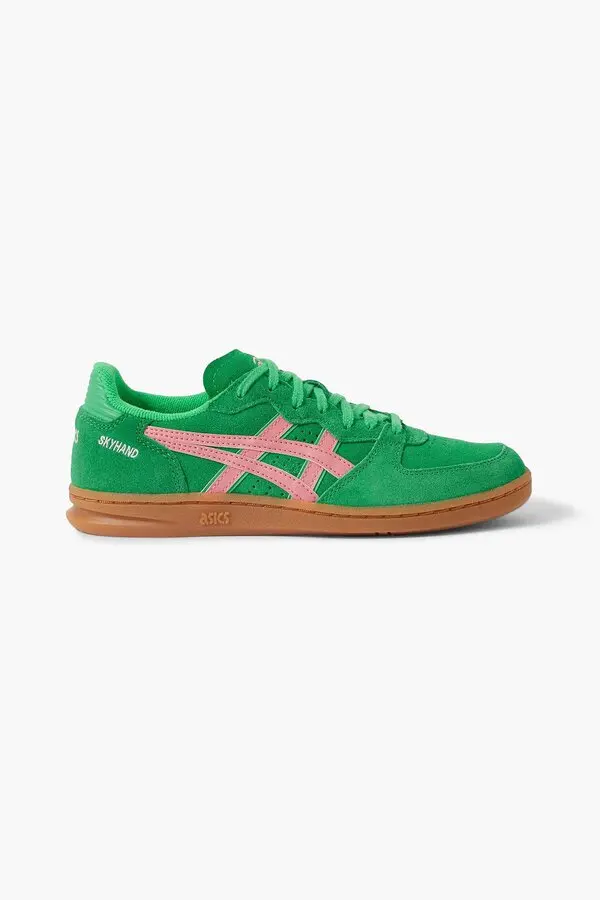 Asics Skyhand Og Leathertrimmed Suede Sneakers