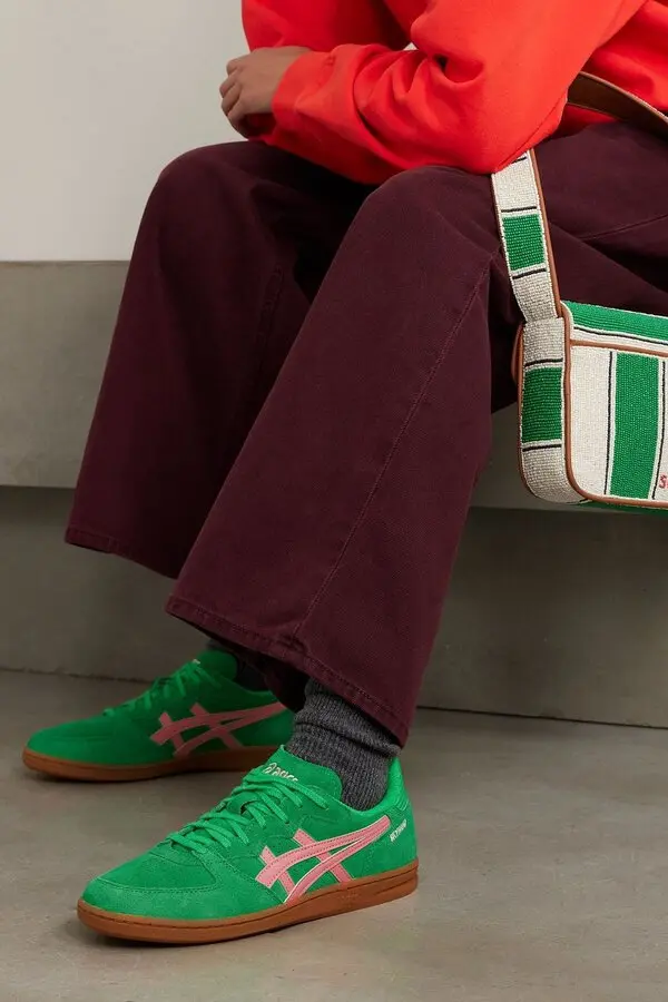 Asics Skyhand Og Leathertrimmed Suede Sneakers