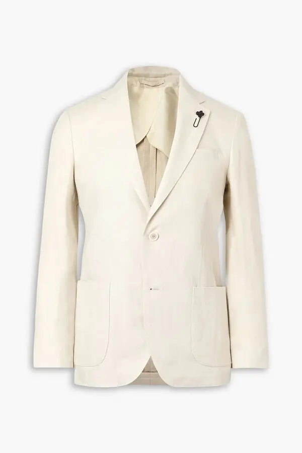 LARDINI Linentwill Suit Jacket - Beige