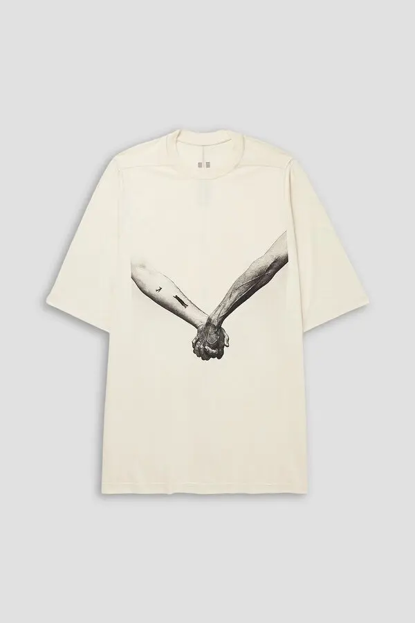 Rick Owens Oversized Logoprint Cottonjersey Tshirt