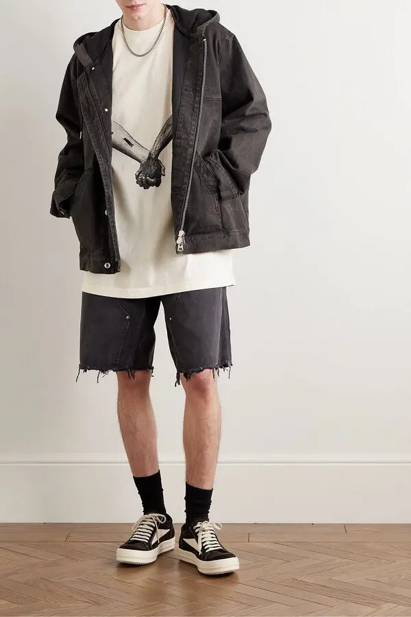 Rick Owens Oversized Logoprint Cottonjersey Tshirt