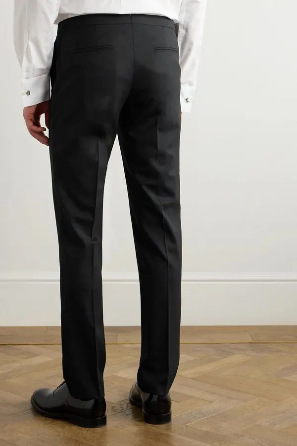 Boglioli Slimfit Tapered Satintrimmed Wool Tuxedo Pants
