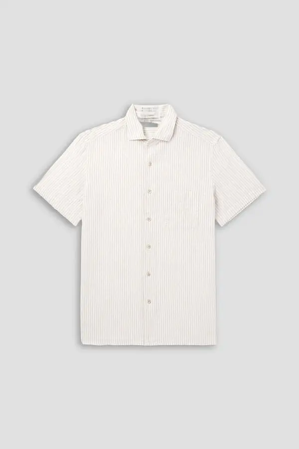 Boglioli Striped Linen And Cottonblend Shirt