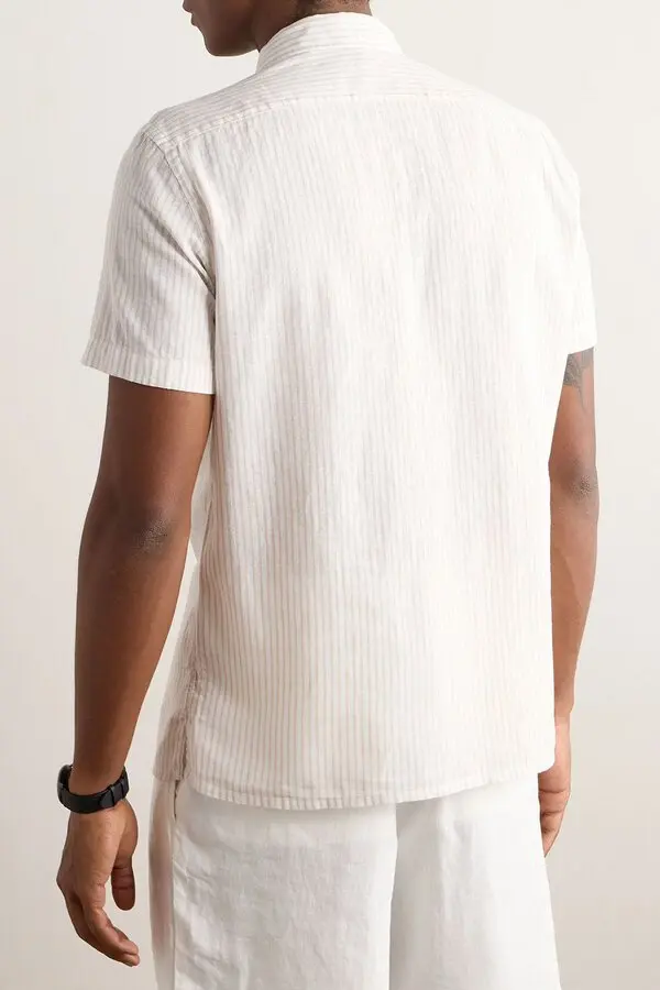 Boglioli Striped Linen And Cottonblend Shirt