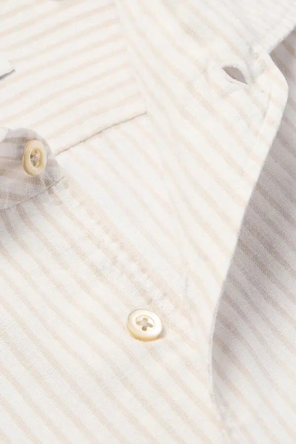 Boglioli Striped Linen And Cottonblend Shirt