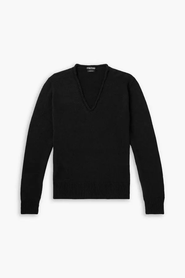 TOM FORD Slimfit Cashmere And Silkblend Sweater - Black