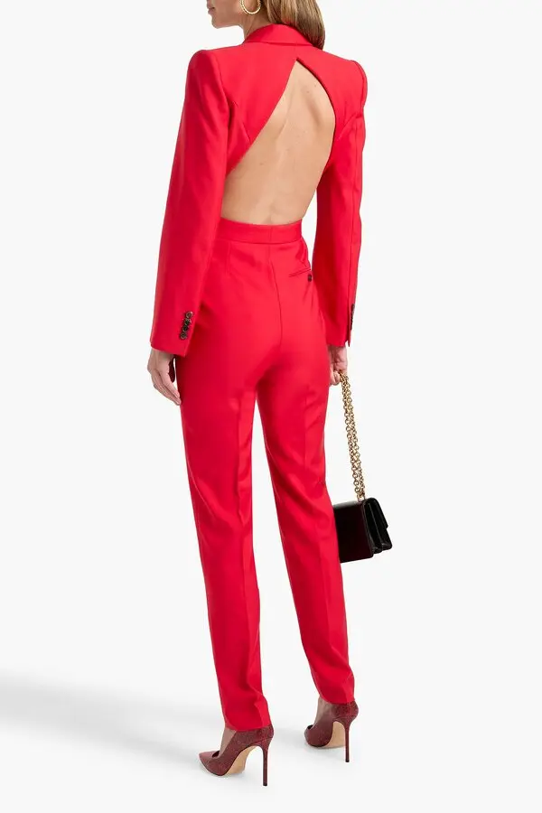 Alexander McQueen Cutout Woolcrepe Jumpsuit