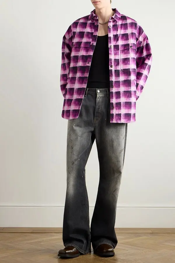 Acne Studios Osadia Oversized Checked Cottonflannel Shirt