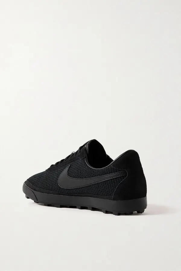 BODE REC. X NIKE Astrograbber Leather And Suedetrimmed Waffleknit Sneakers