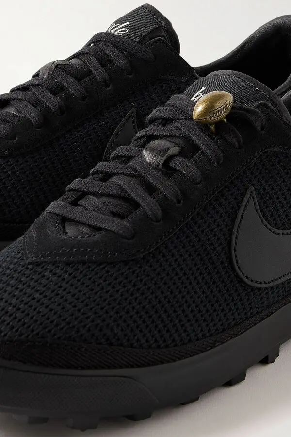 BODE REC. X NIKE Astrograbber Leather And Suedetrimmed Waffleknit Sneakers