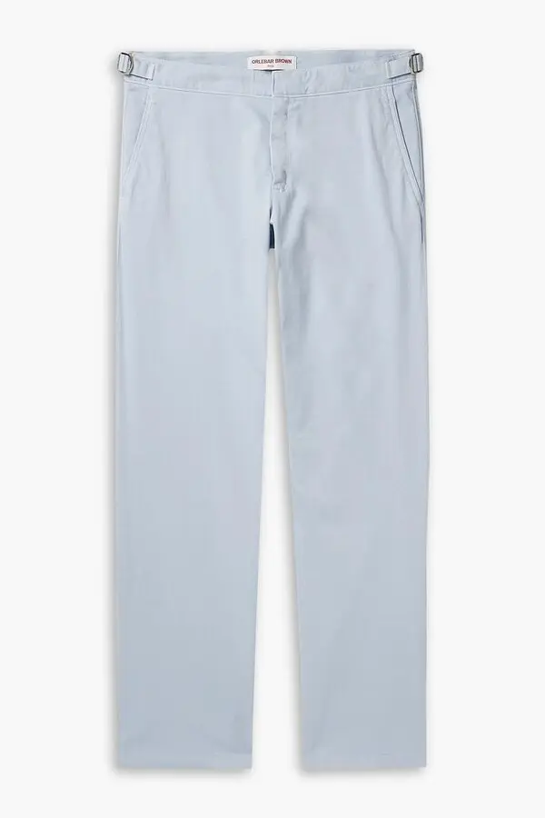 Orlebar Brown Fallon Straightleg Cottonblend Twill Pants - Light Blue
