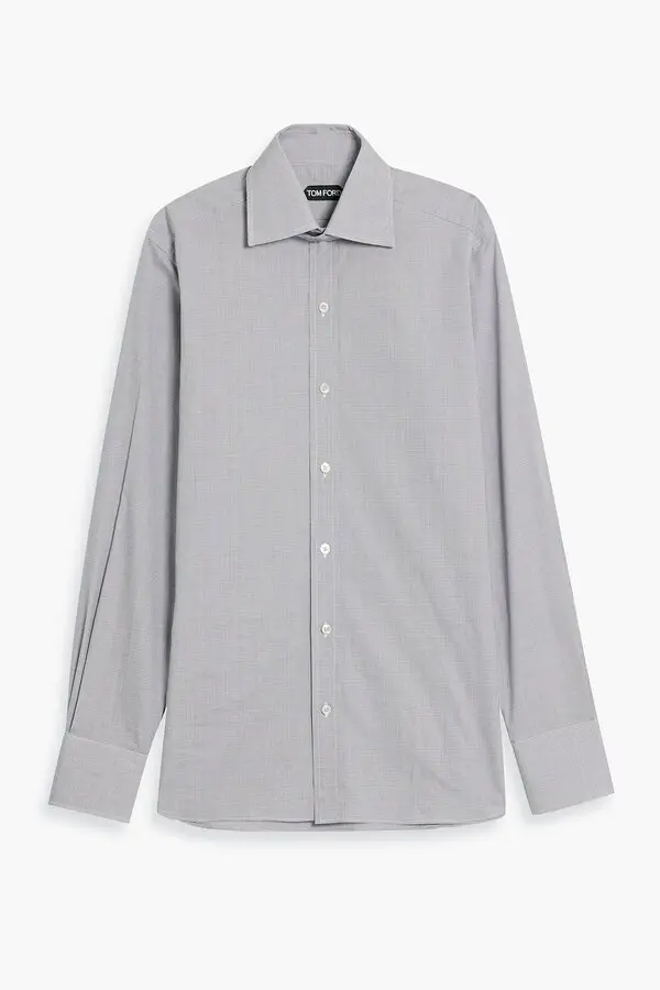 TOM FORD Checked Cottonpoplin Shirt