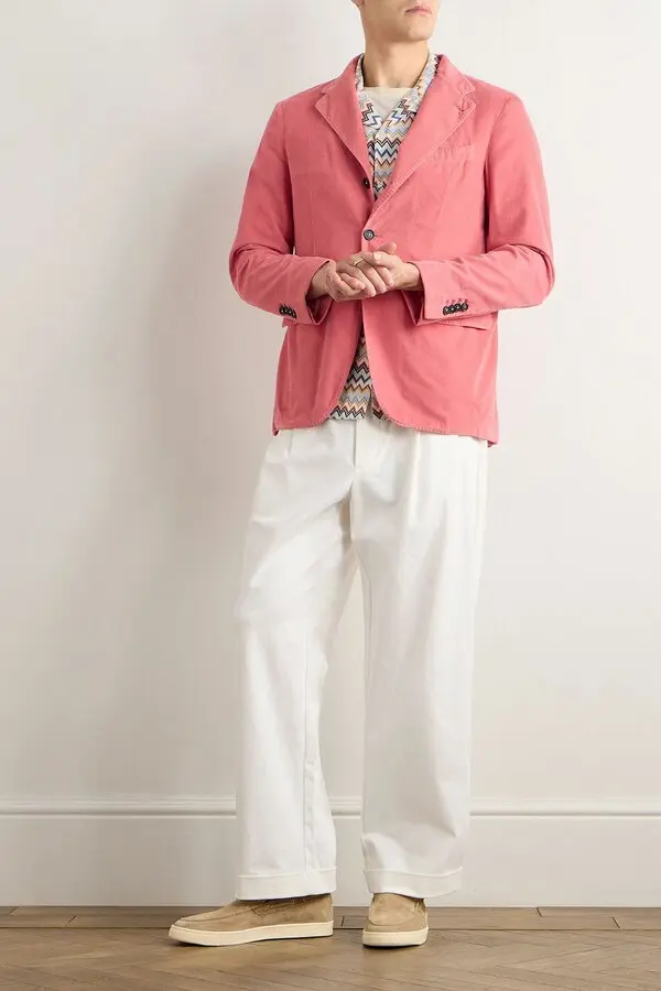 Massimo Alba Catch2 Slimfit Cottoncorduroy Blazer - Pink