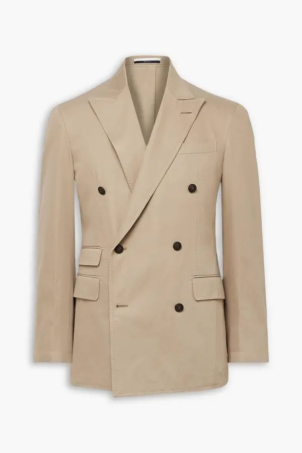 Dunhill Cavendish Doublebreasted Cotton And Cashmereblend Twill Suit Jacket