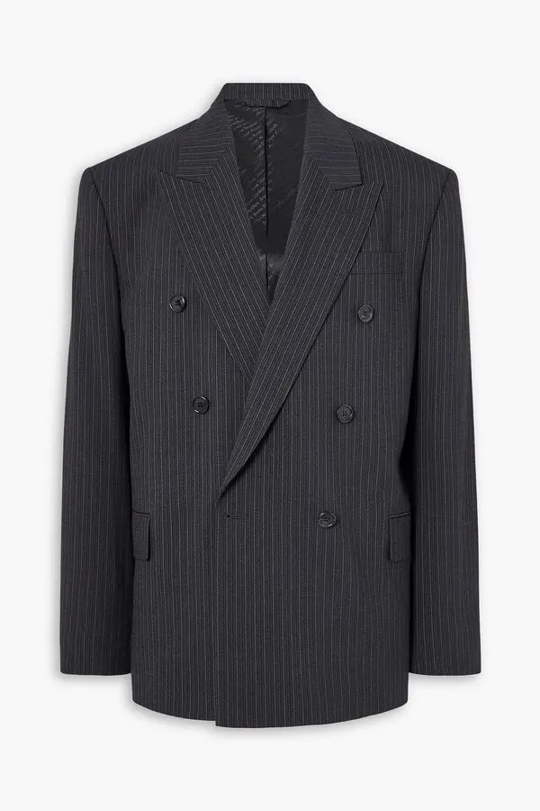 Acne Studios Jarvel Doublebreasted Pinstriped Woolblend Suit Jacket