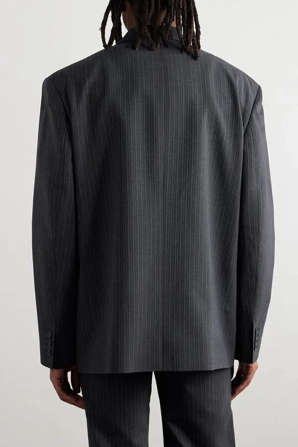 Acne Studios Jarvel Doublebreasted Pinstriped Woolblend Suit Jacket