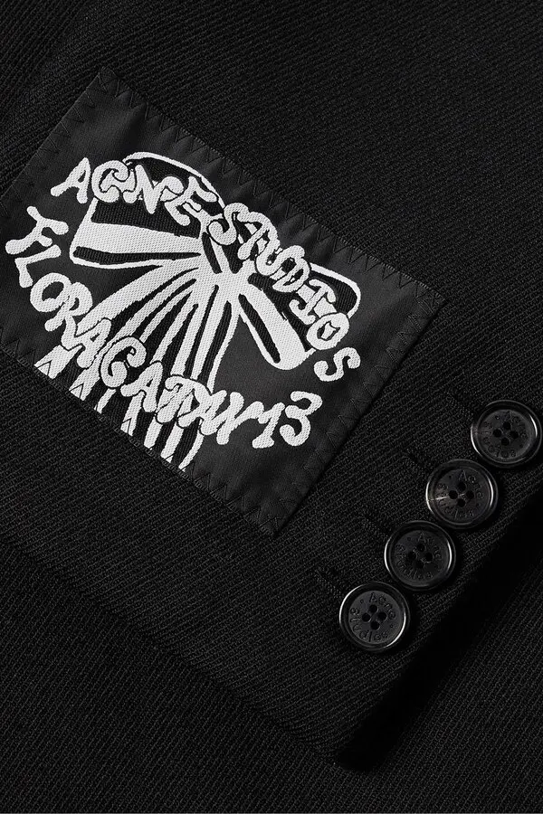 Acne Studios Oversized Logoappliquéd Wooltwill Blazer