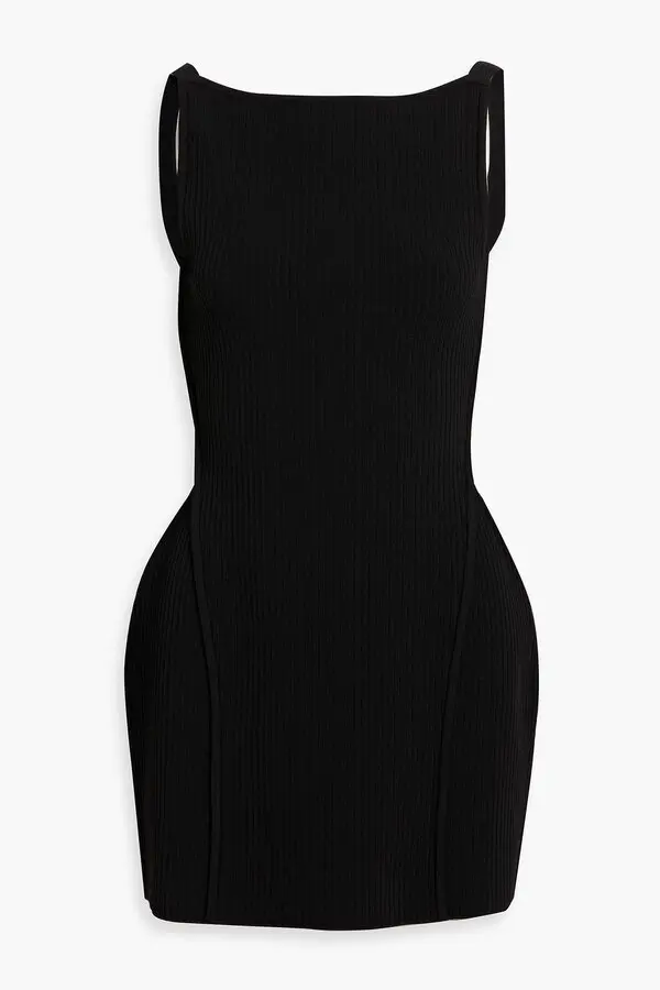 Sportmax Monviso Ribbed Knit Mini Dress