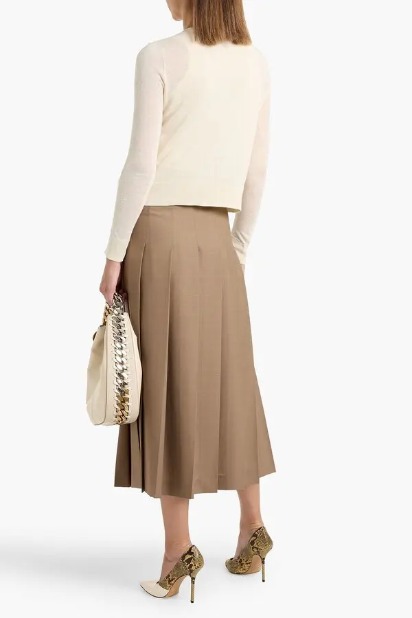 Max Mara Silk And Linenblend Tank And Cardigan Set