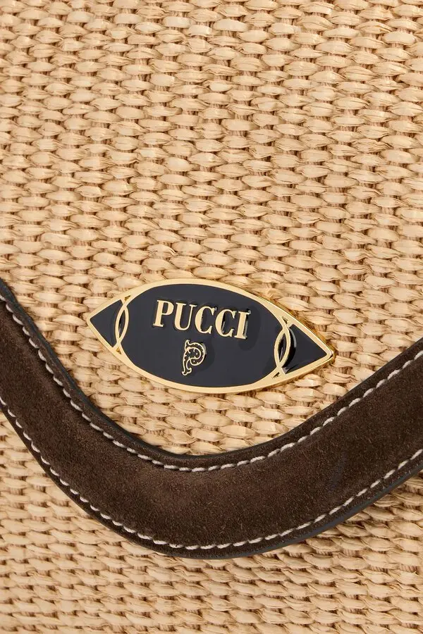 Emilio Pucci Tressage Faux Raffia Shoulder Bag