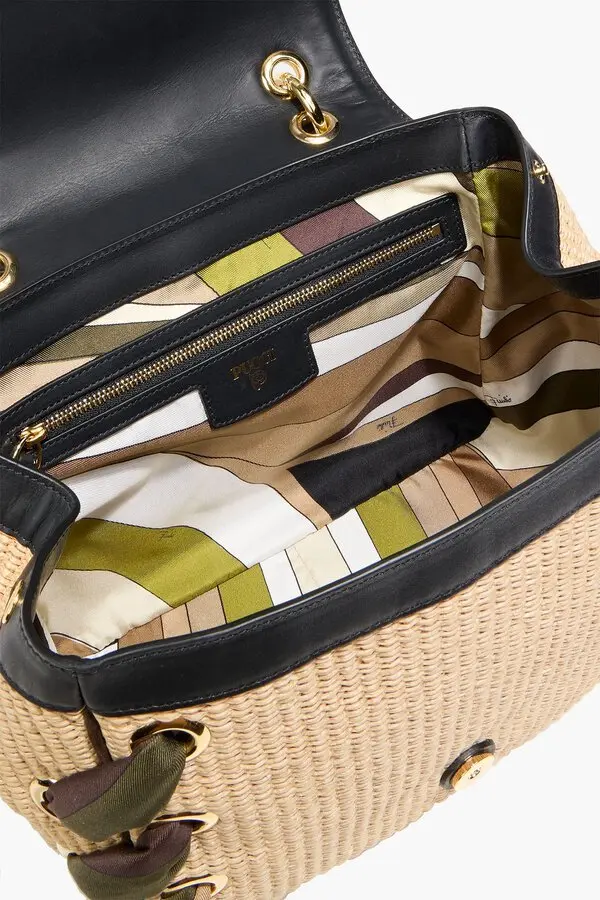 Emilio Pucci Tressage Faux Raffia Shoulder Bag