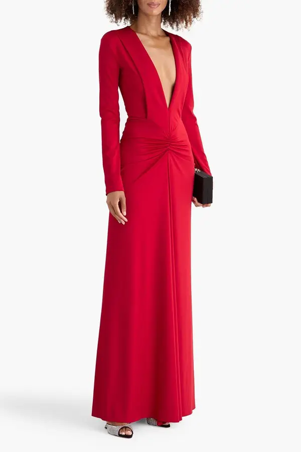 Victoria Beckham Gathered Jersey Gown