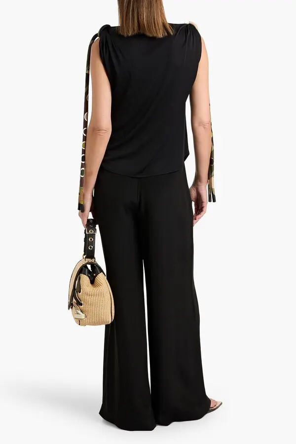 Emilio Pucci Knotted Draped Crepe Top