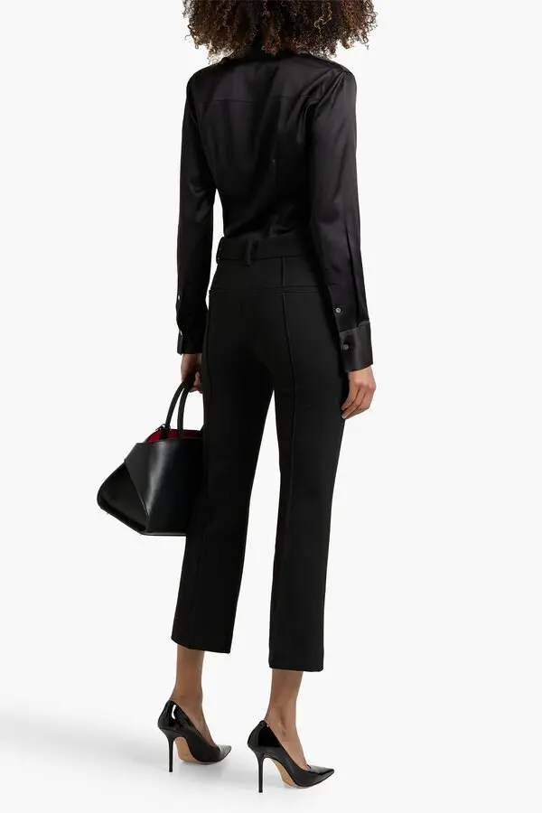 FRAME The Reboot Cropped Crepe Bootcut Pants