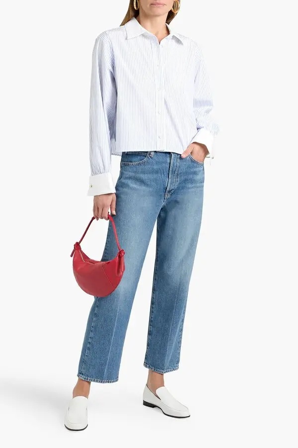 FRAME Charles Striped Cottonpoplin Shirt