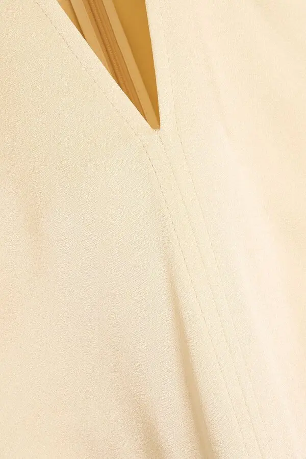 Victoria Beckham Draped Satincrepe Midi Dress