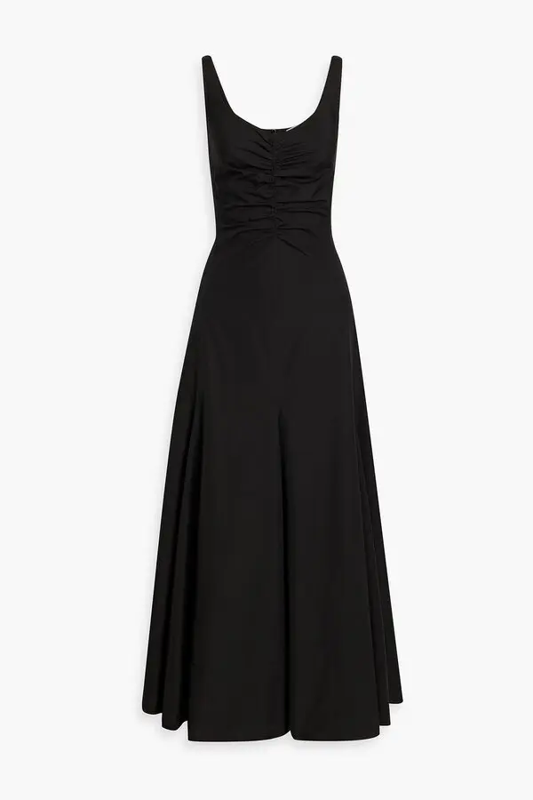 Sportmax Galante Flared Cottonpoplin Maxi Dress