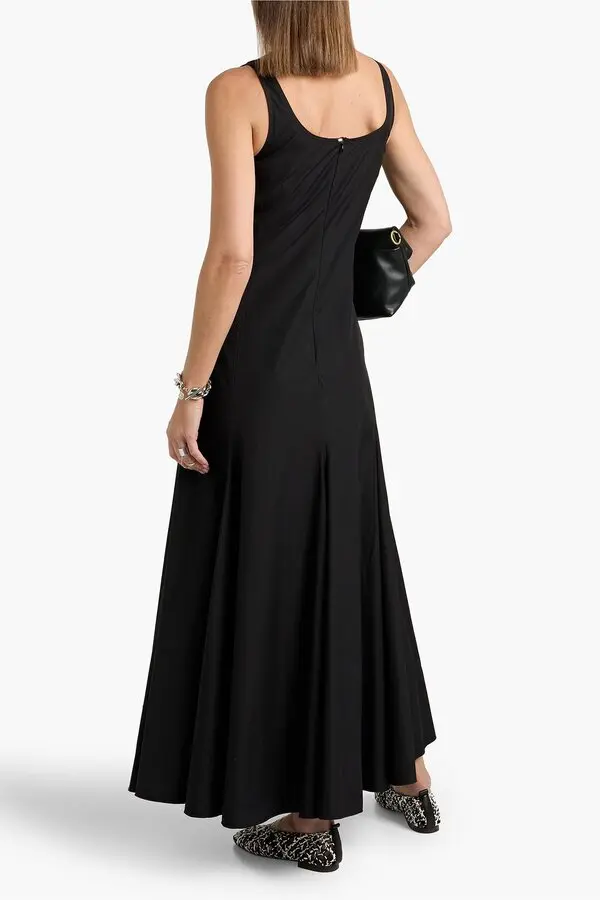 Sportmax Galante Flared Cottonpoplin Maxi Dress