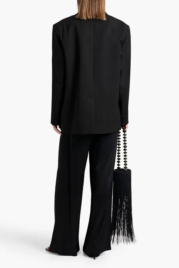 Max Mara Satintrimmed Twill Blazer